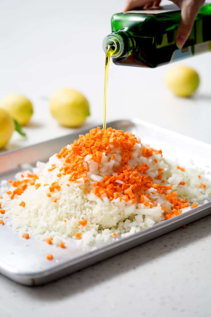 Baked Fish with Cauliflower Rice Pilaf (Sheet Pan Meal) | The Honest ...